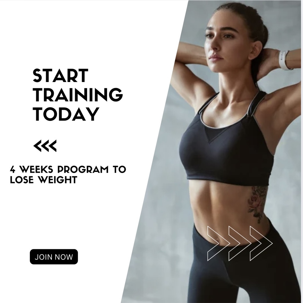 Fitness program - 4 weeks to lose weight