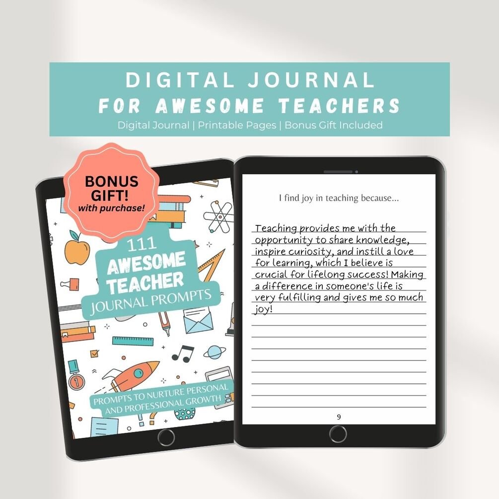 Teacher Journals -Digital Journal with Journal Prompts for Teaching ...
