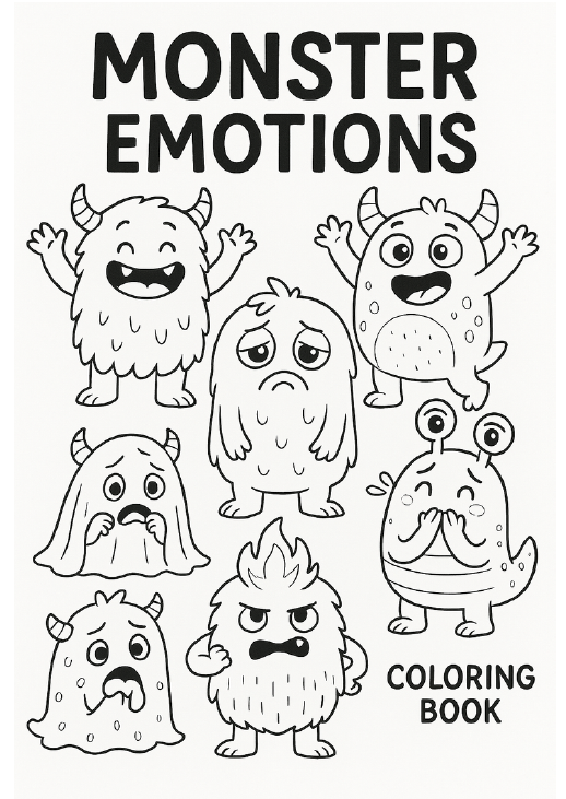 Monster Emotions Coloring Book – Big Feelings Made Fun!