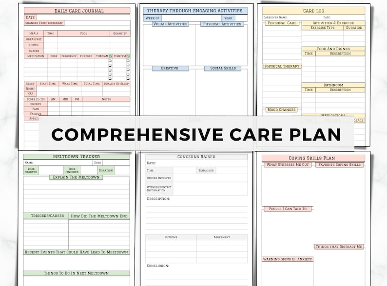 Autism Care Binder, Autism Planner Printable, Special Needs Child Planner.