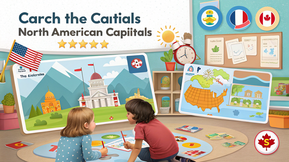 Fun & Interactive North American Capitals Learning Activity for Kids