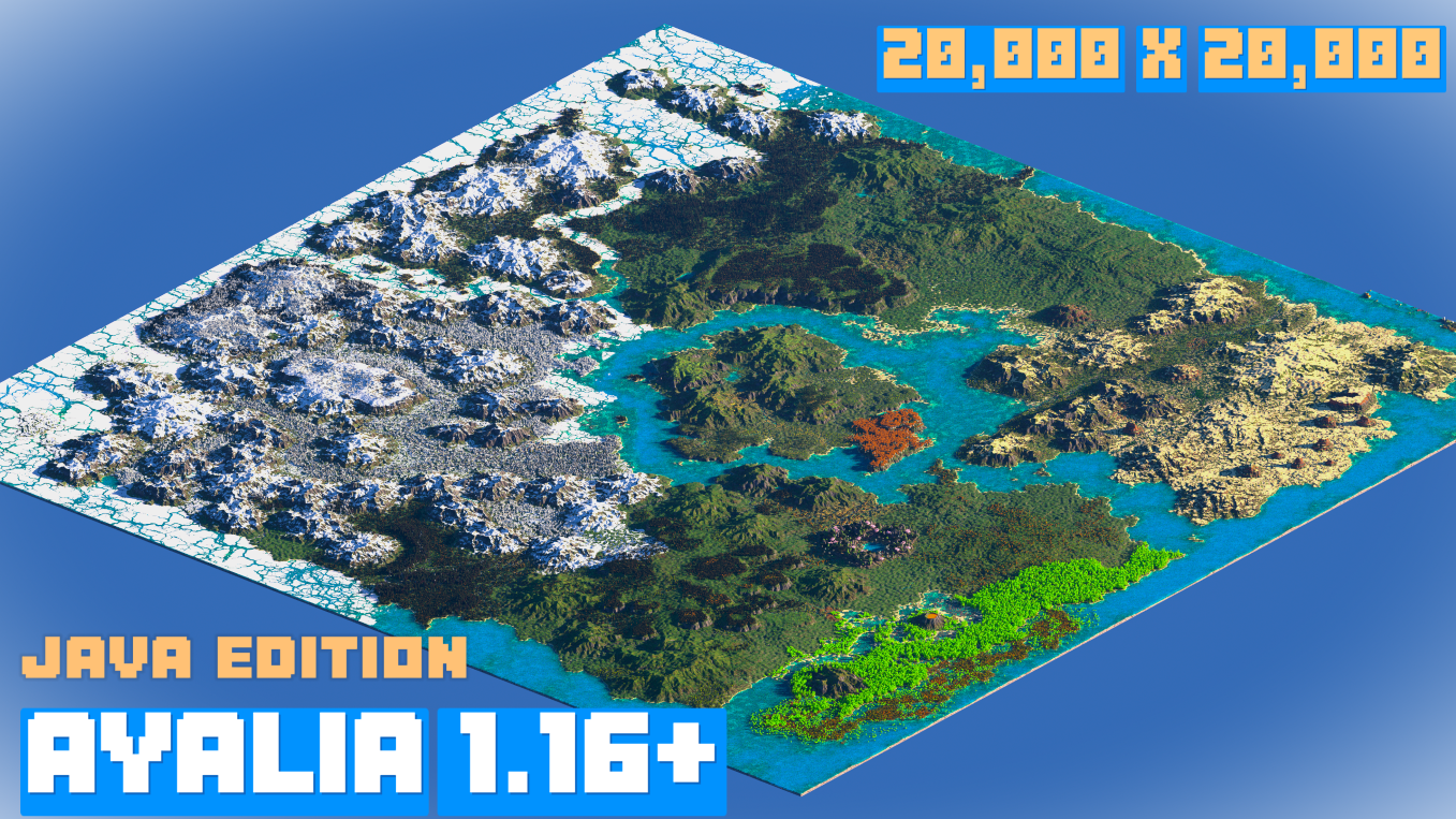 🔔NEW MAP RELEASED🔔🌟Ayália 1.16+⚔️ 20,000 x 20,000 ️Survival Friendly ...
