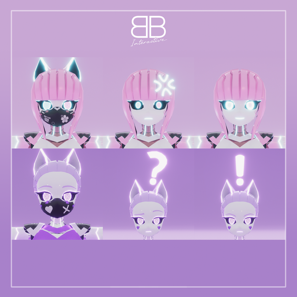 Original 3D Model] TRINITY TR-26 Cyberpunk Robot Girl VRChat Avatar