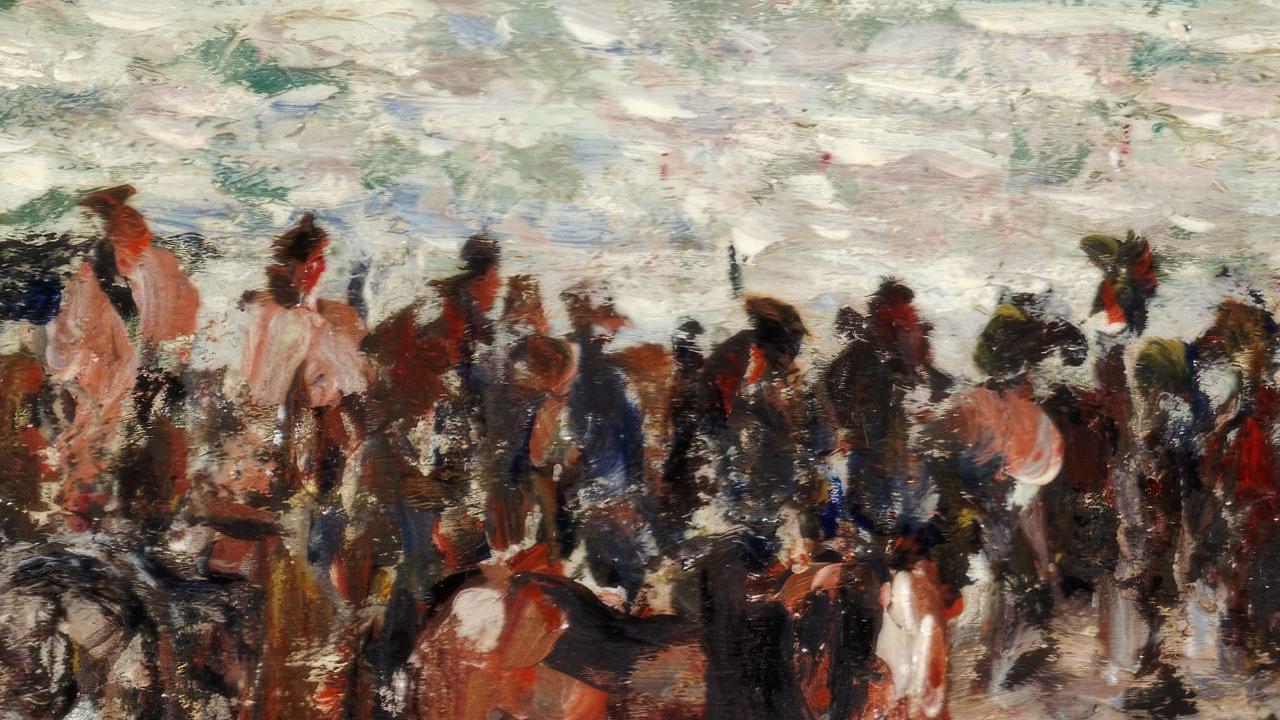 The Fish Market, Dieppe: Grey Weather, Morning by Camille Pissarro