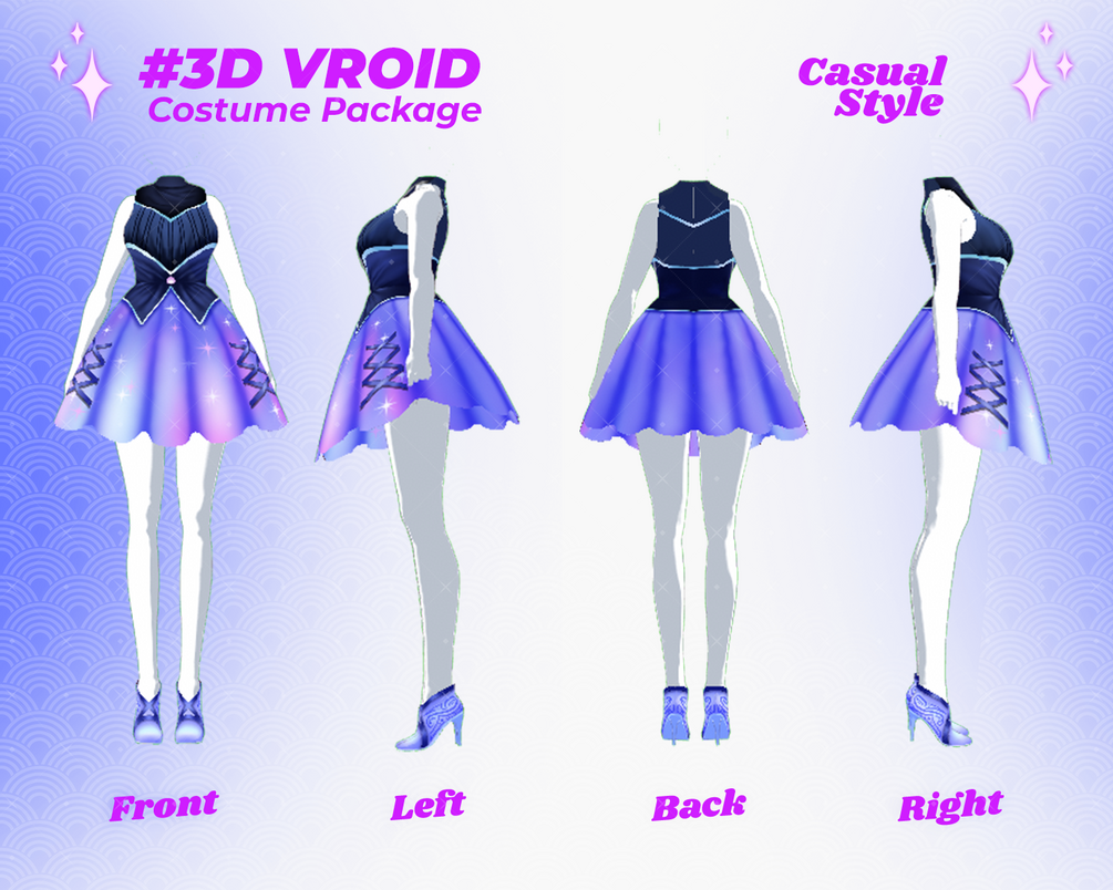 Casual VRoid Outfit Bundle | Everyday Fashion for VTuber Avatars ...
