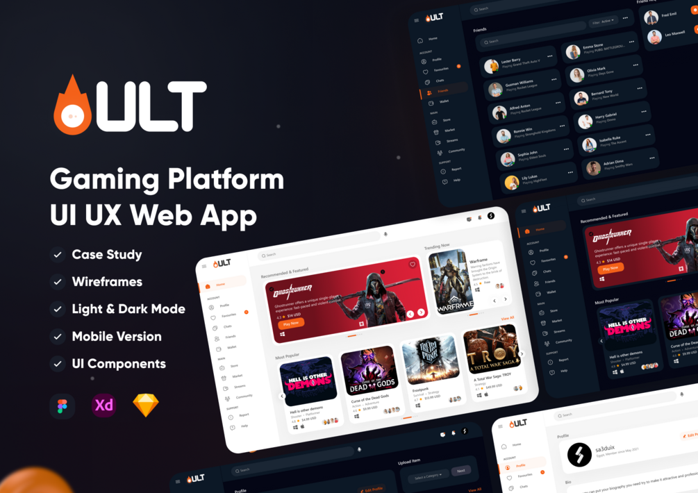 ULT - Gaming Platform UI Kit