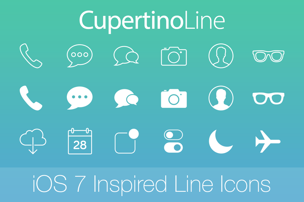 CupertinoLine - iOS 7 Inspired Line Icons