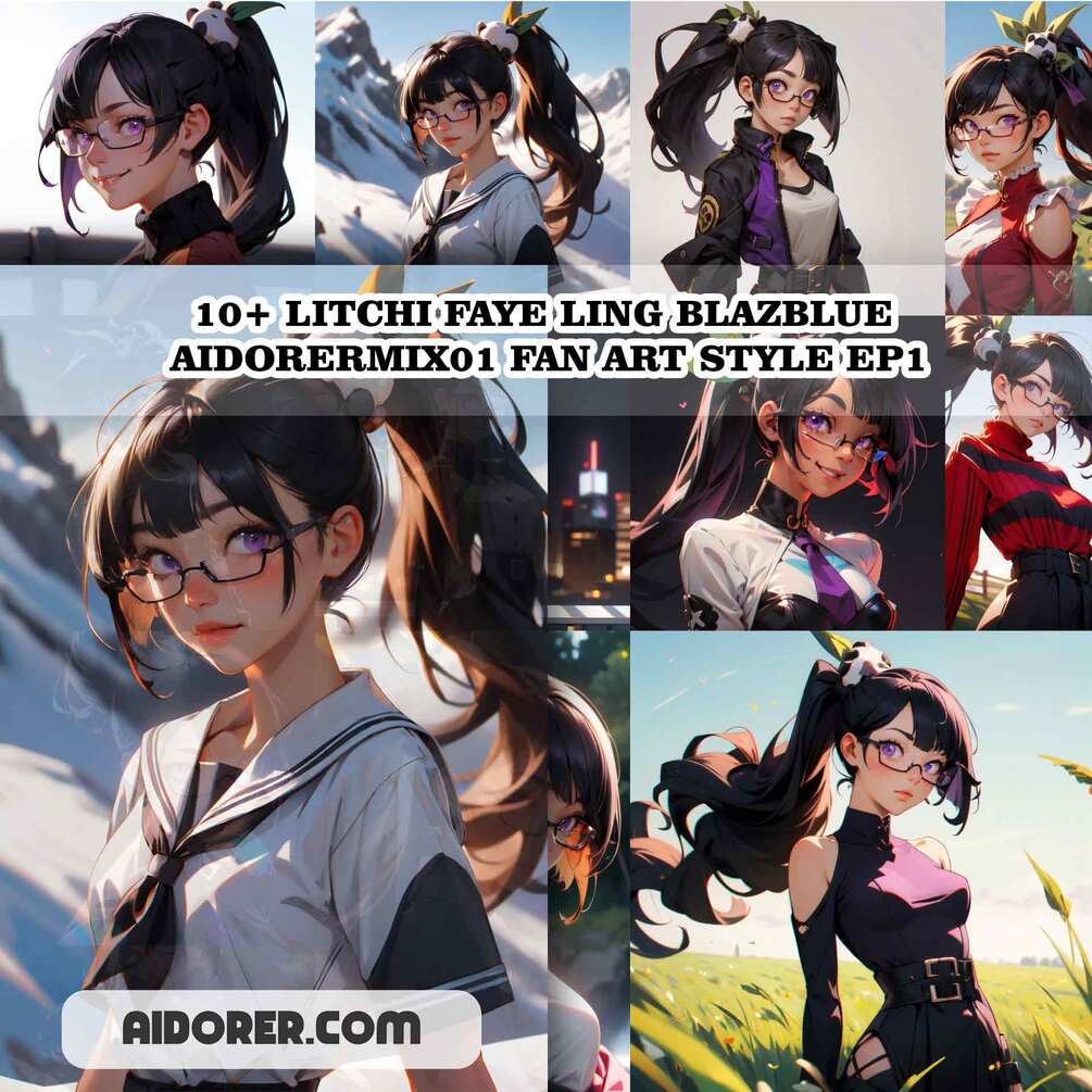10+ LITCHI FAYE LING BLAZBLUE AIDORERMIX01 FAN ART STYLE EP1