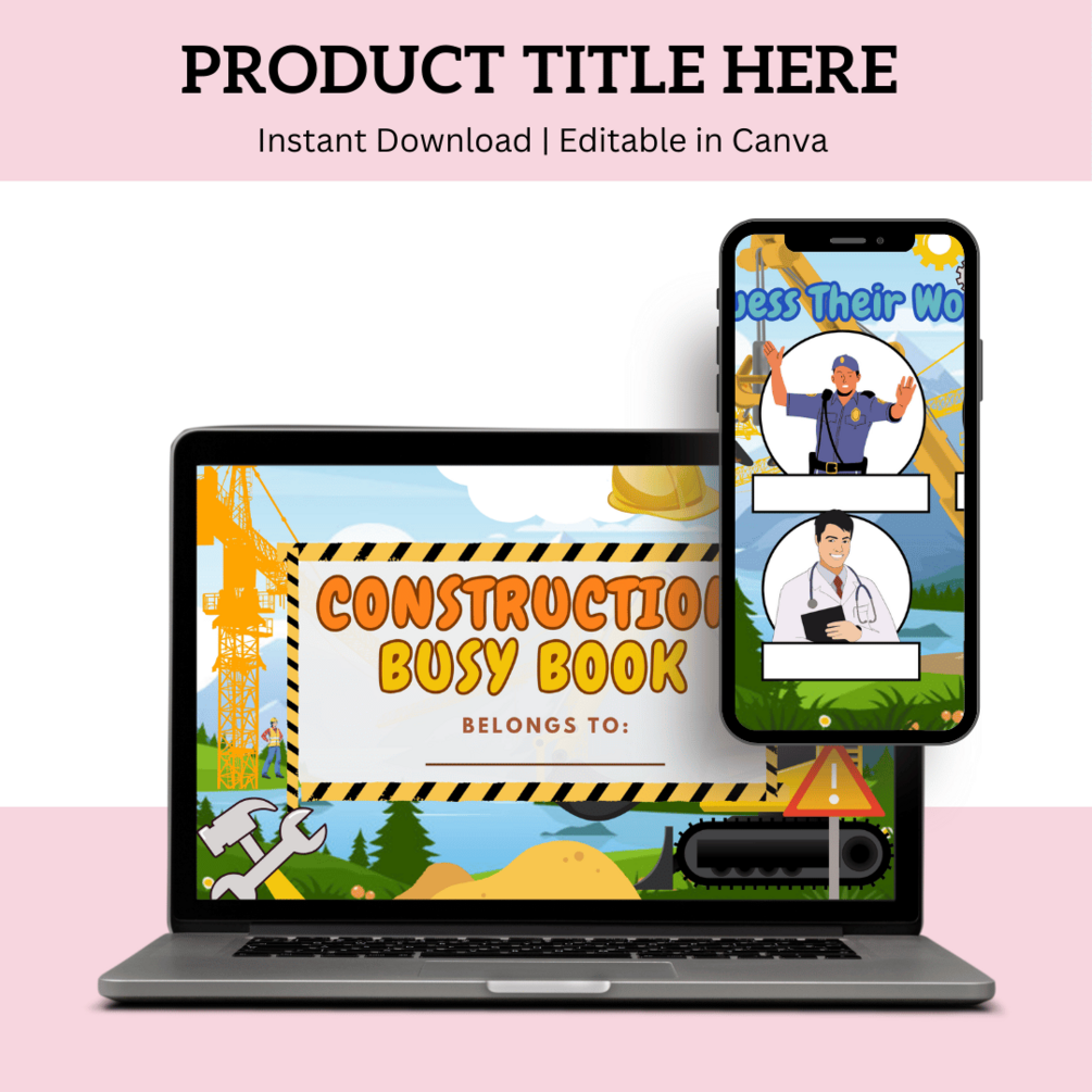 Construction busy books with 81 pages of adventure and learning things
