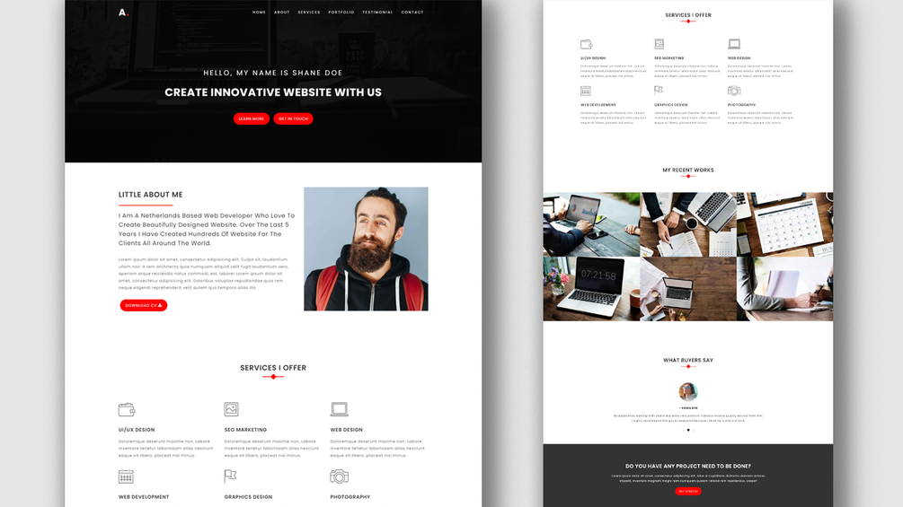 Alo - Personal Portfolio HTML Template