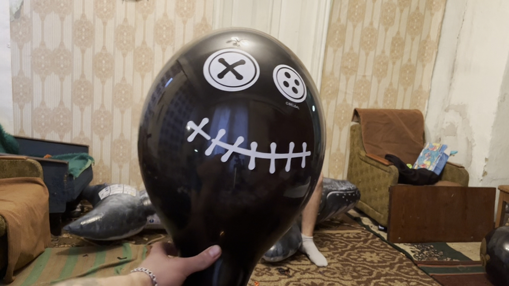 Jason and Martin pop monster balloons