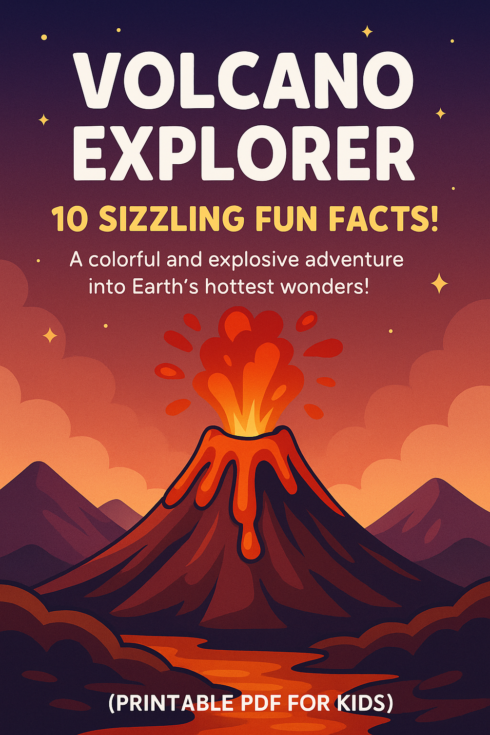 Volcano Explorer: 10 Sizzling Fun Facts (Printable PDF for Kids)
