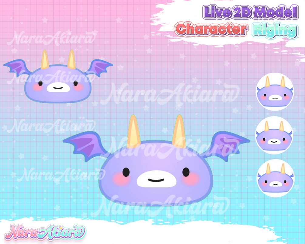 Live2d Vtuber Cute Bat Devil