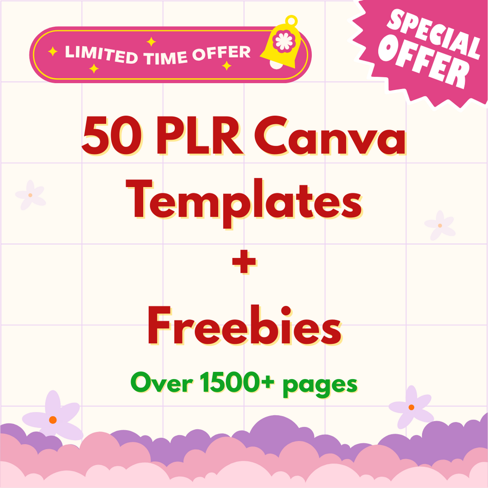 Ultimate Canva Planner Bundle: 50 Editable Templates + Freebie Pack