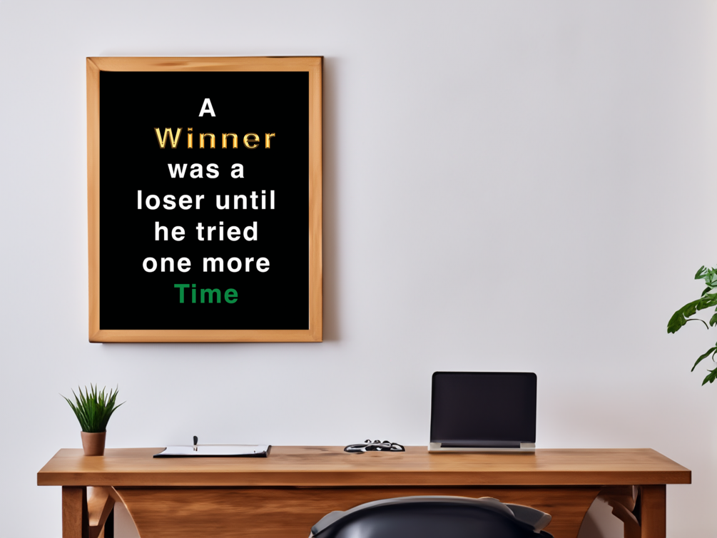Printable wall art for winners