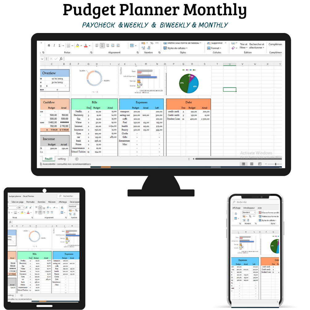Simple Budget Planner - Monthly