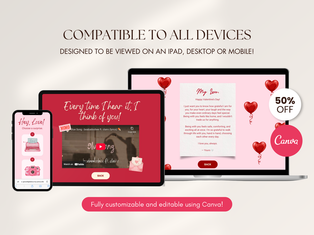 Valentine's Day Interactive Canva Website