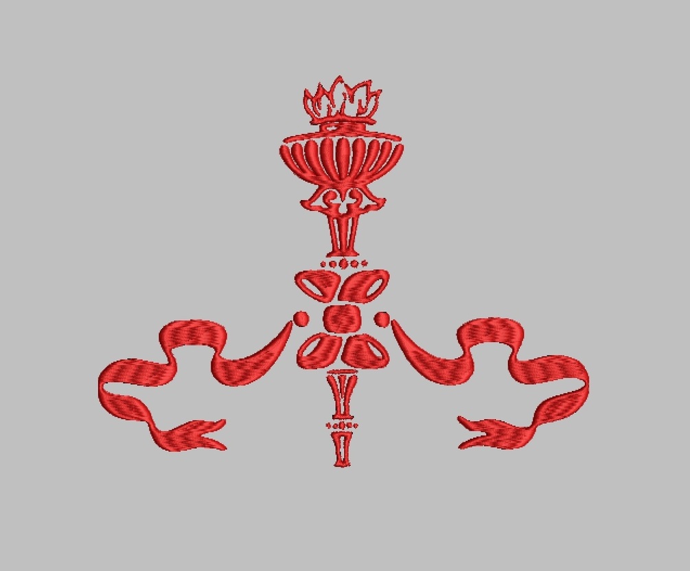 Decorative Torch - Ornate Embellishment - Machine Embroidery Design - 2 ...