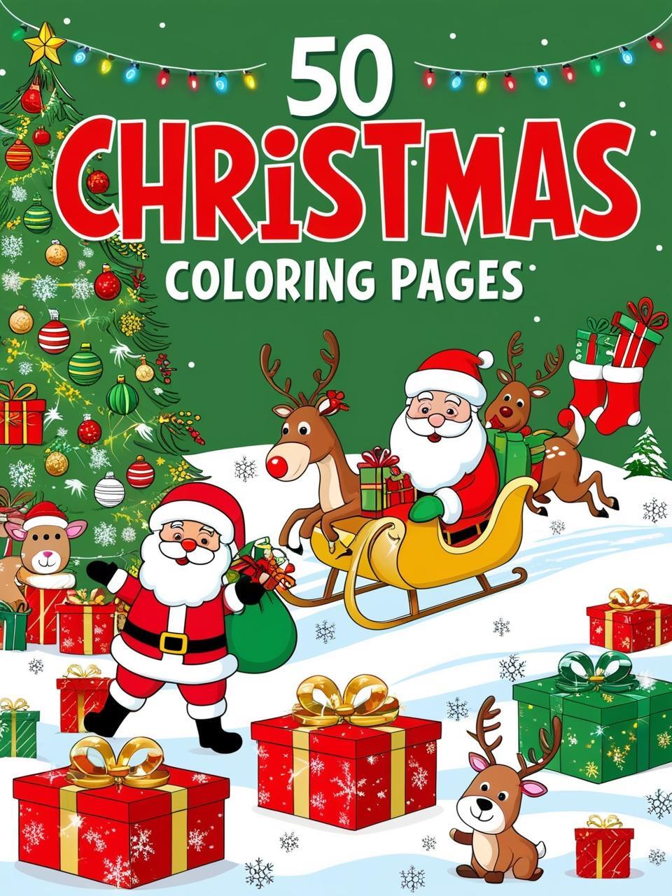 50 Christmas Coloring Pages: Printable Festive Designs for Kids ...
