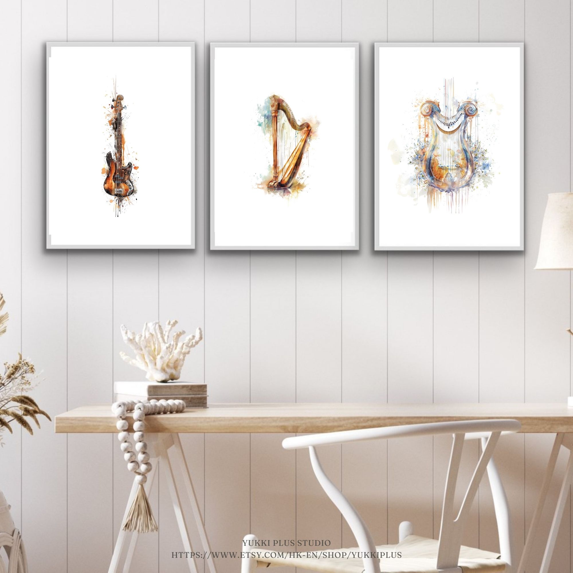 Musical Instrument Wall Art Print Bundle FREE