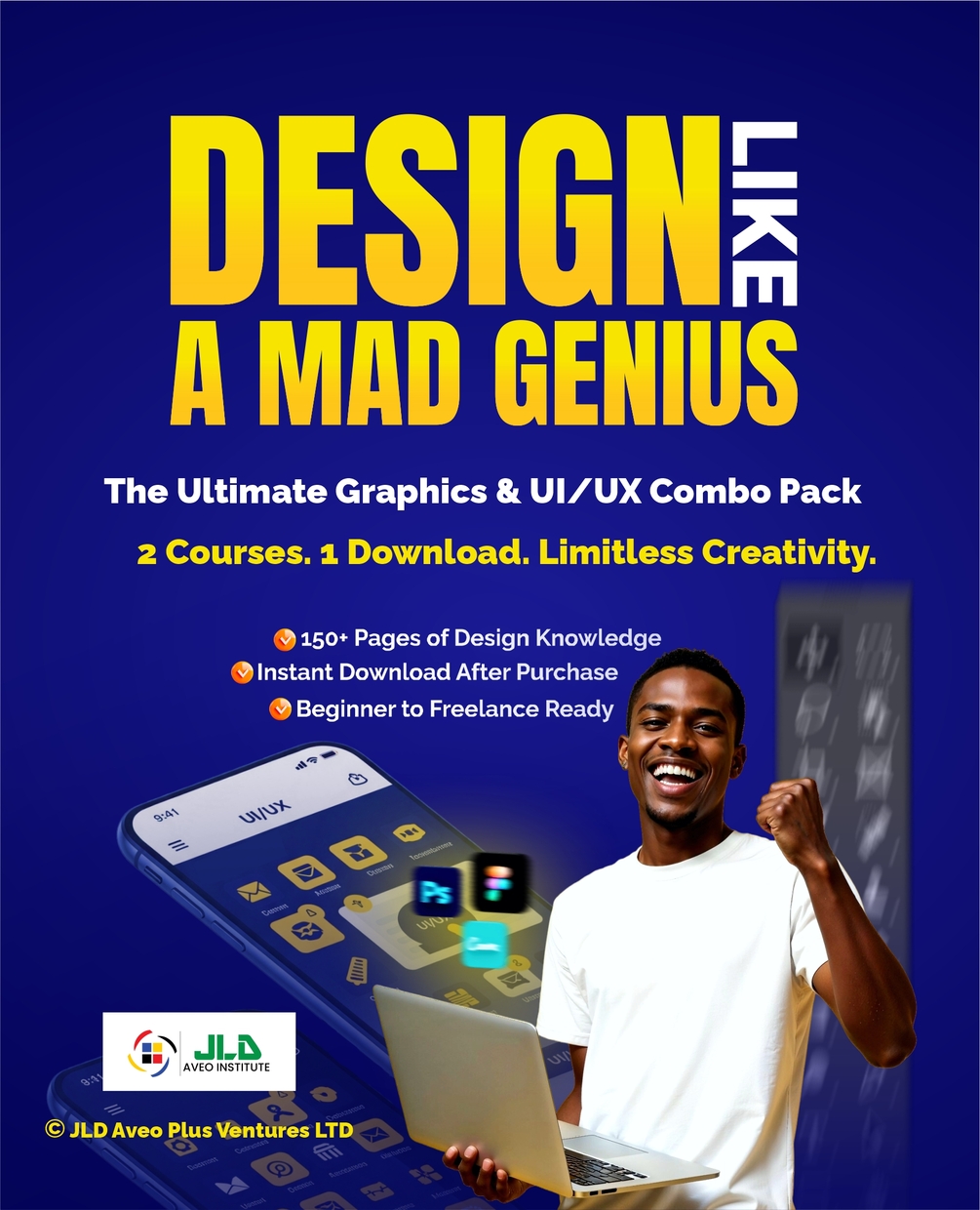 Design Like a Mad Genius – Graphics & UI/UX Combo Pack