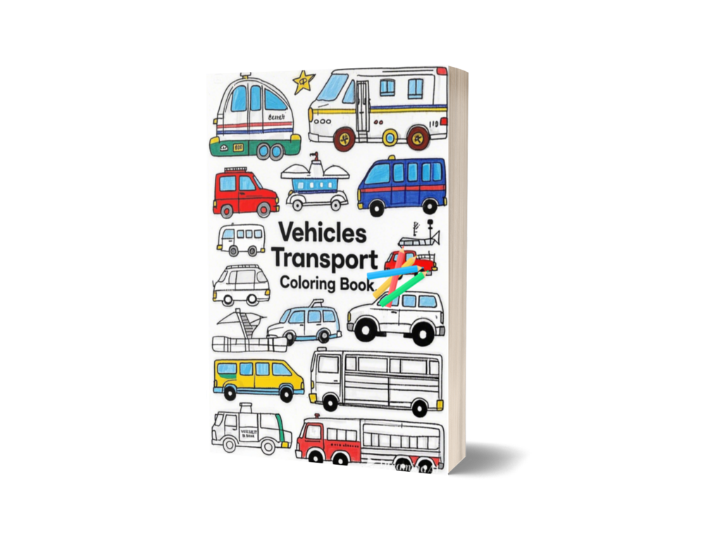 Vehicles Transport Coloring Book for Kids – Fun & Creative ...