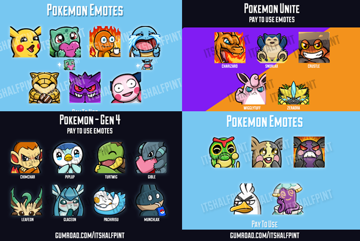Pokemon Emotes MEGA BUNDLE - Twitch/Discord Emotes
