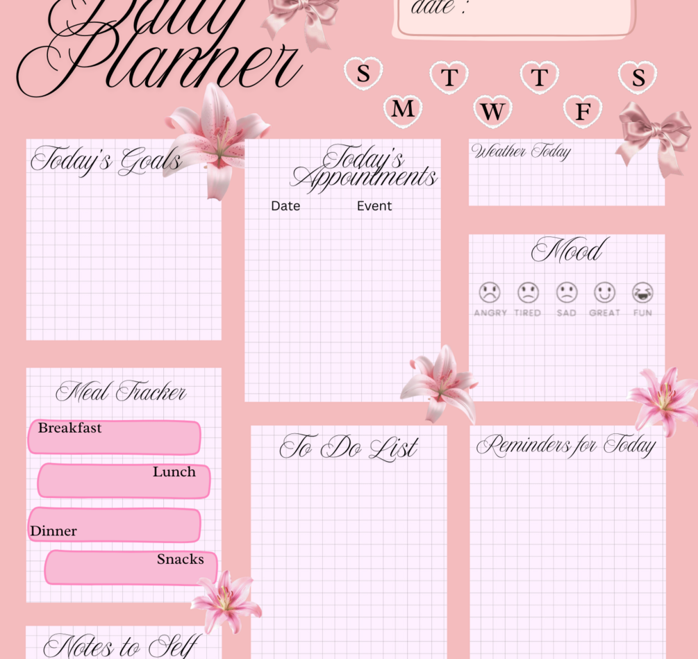 Pink And Elegant Planner For Everyday