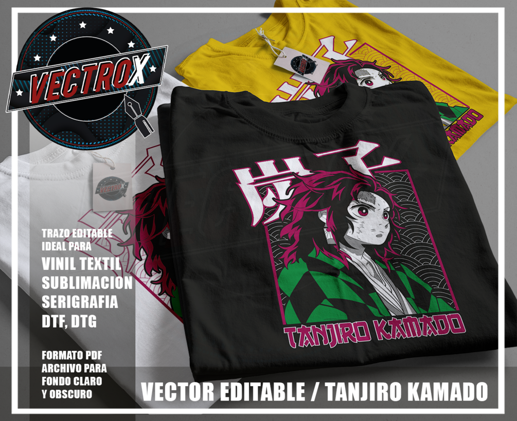 Vector Editable - Tanjiro Kamado Anime