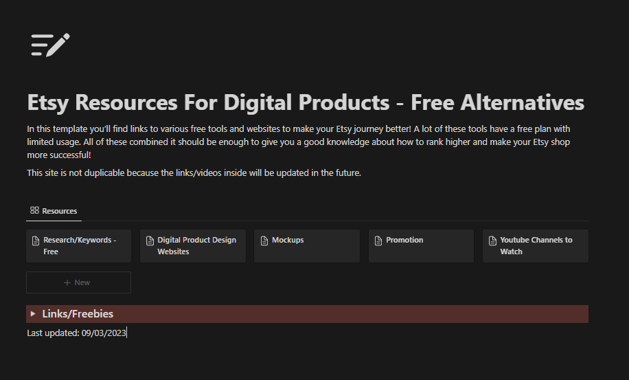 Free Etsy Resources for Digital Products and Etsy Marketing