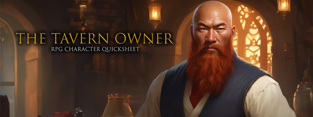 RPG Character NPC Quicksheet: Tavern/Owner