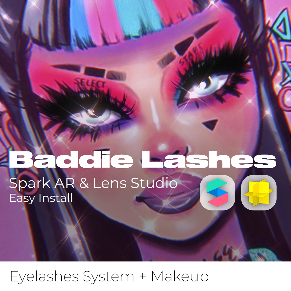 Baddie Lashes - 3D Eyelashes System for Spark AR and Lens Studio