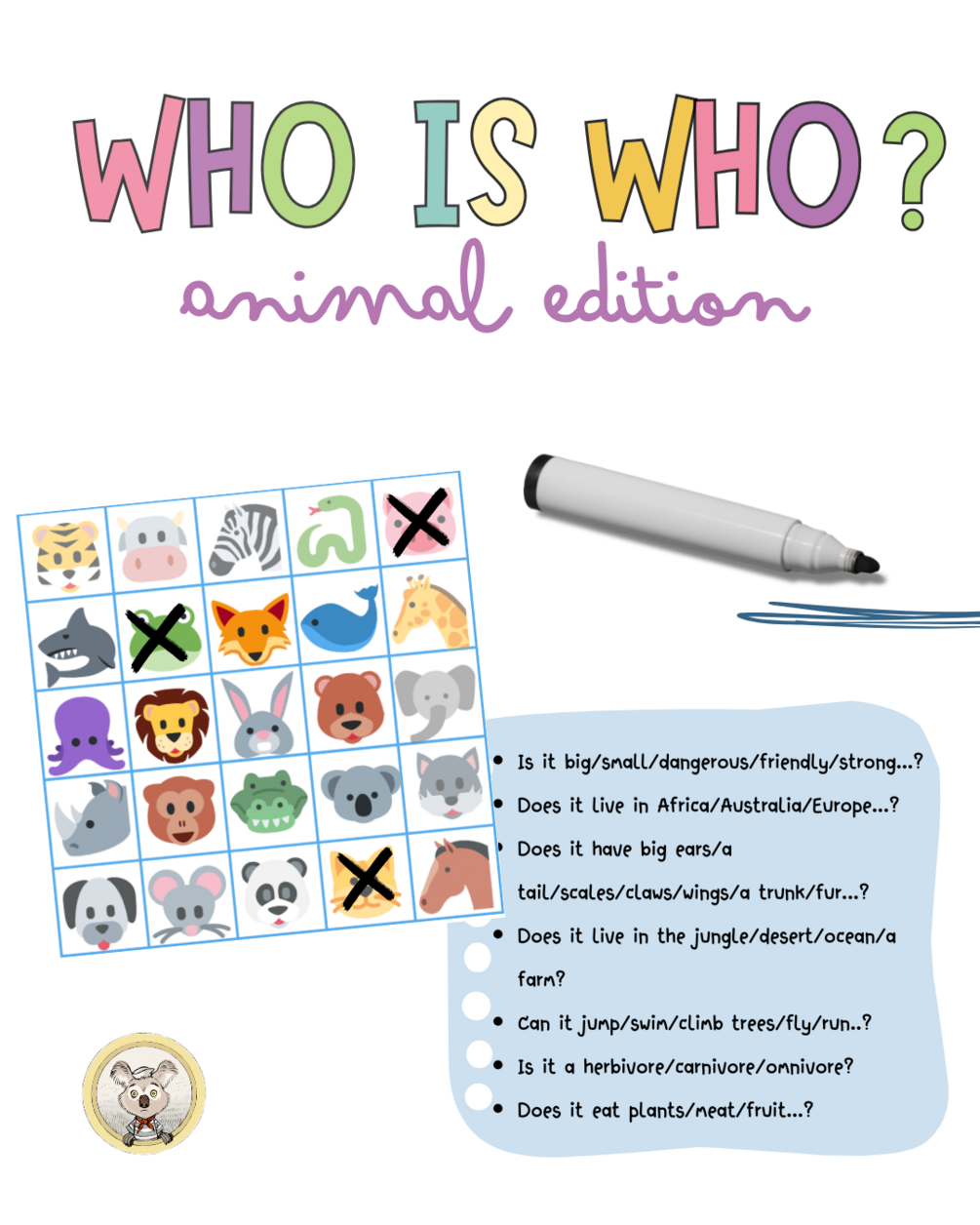 WHO IS WHO (ANIMAL EDITION)