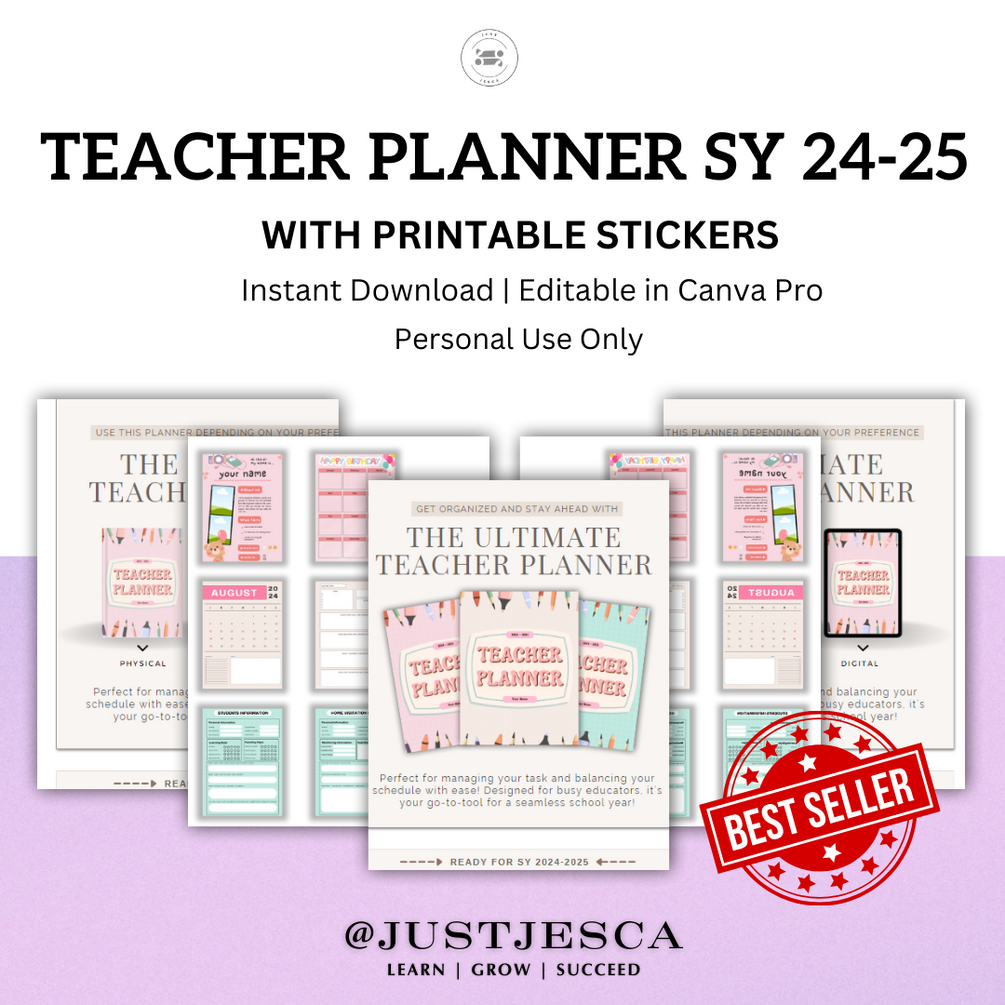 BEST SELLER SALE! Teacher Planner SY 24-25