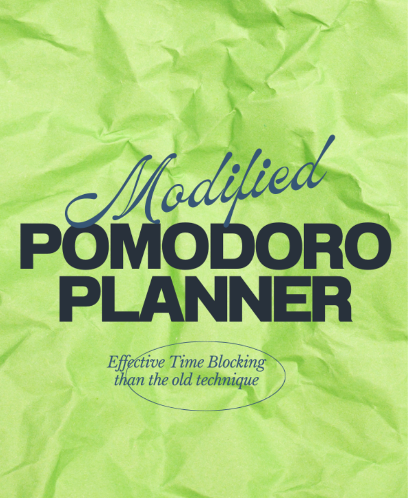 Modified Pomodoro Planner 2024 Edition, New Modified Productivity ...