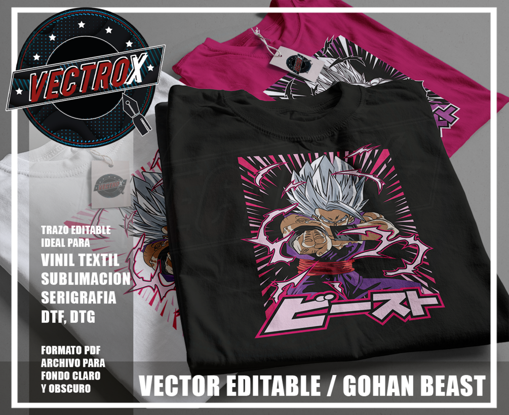 Vector Editable - Gohan Beast