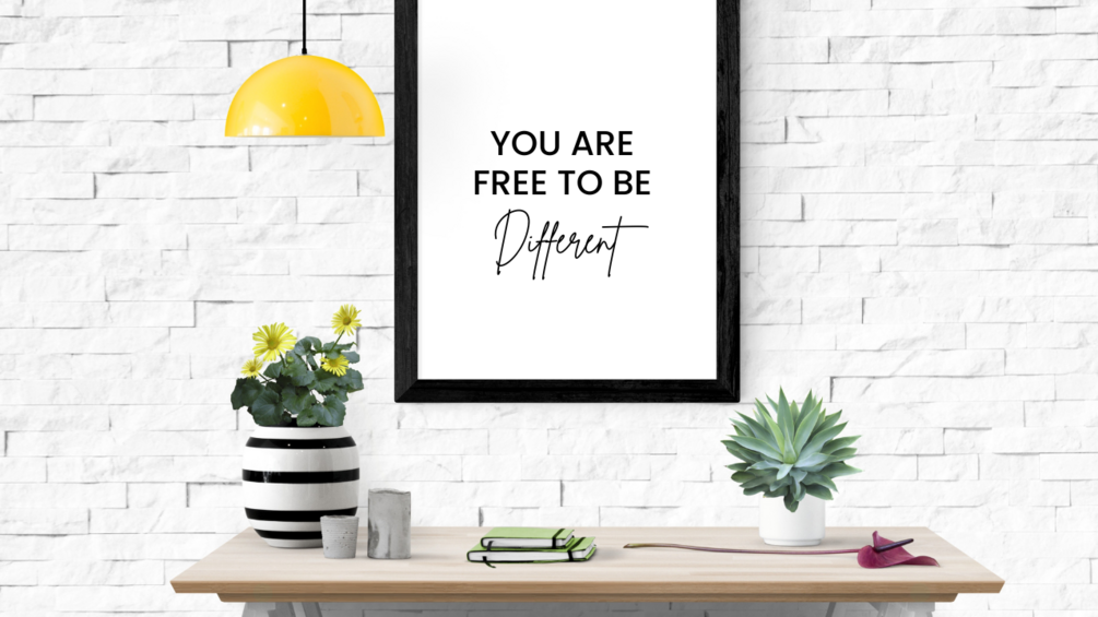 You are free to be different wall art