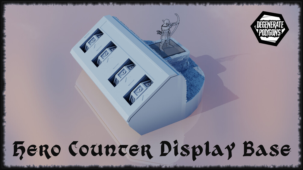 Hero Counter and Mini Holder (Degenerate Polygons)