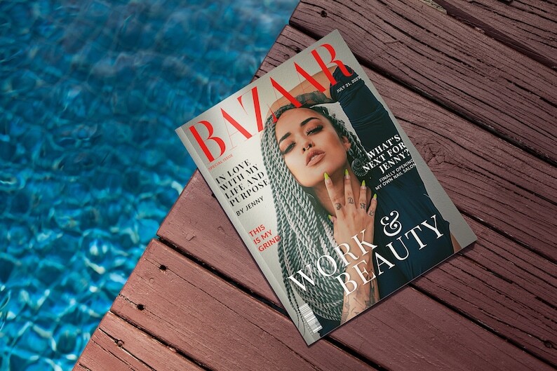 Fashion Magazine Cover Template Bundle, Women Birthday Magazine ...