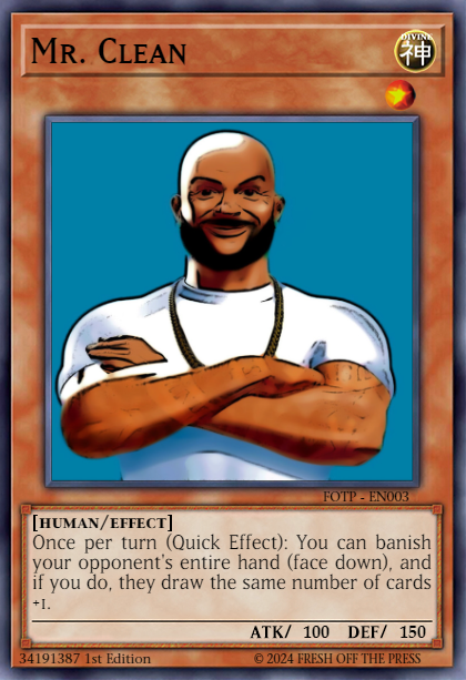 "MR. CLEAN" (Custom-Made) Yu-Gi-Oh! [CARD]
