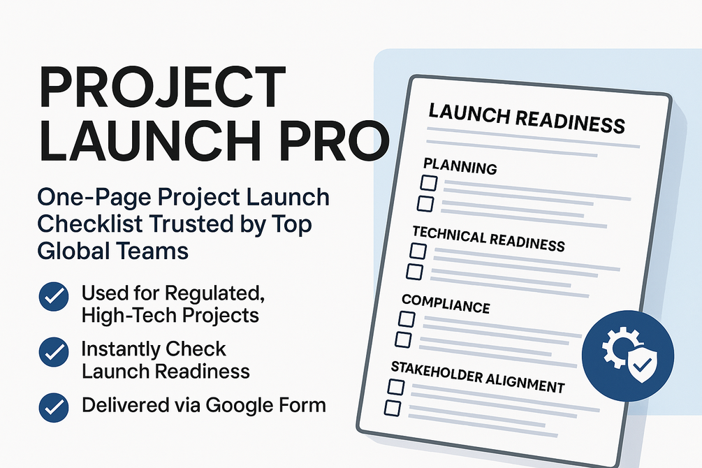 Project launch Pro - One Page Launch Readiness Checklist (Google Form)