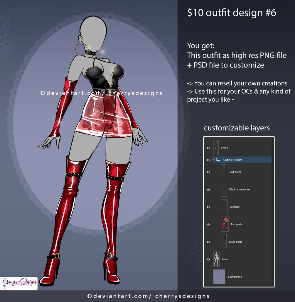 customizable Outfit Design #6