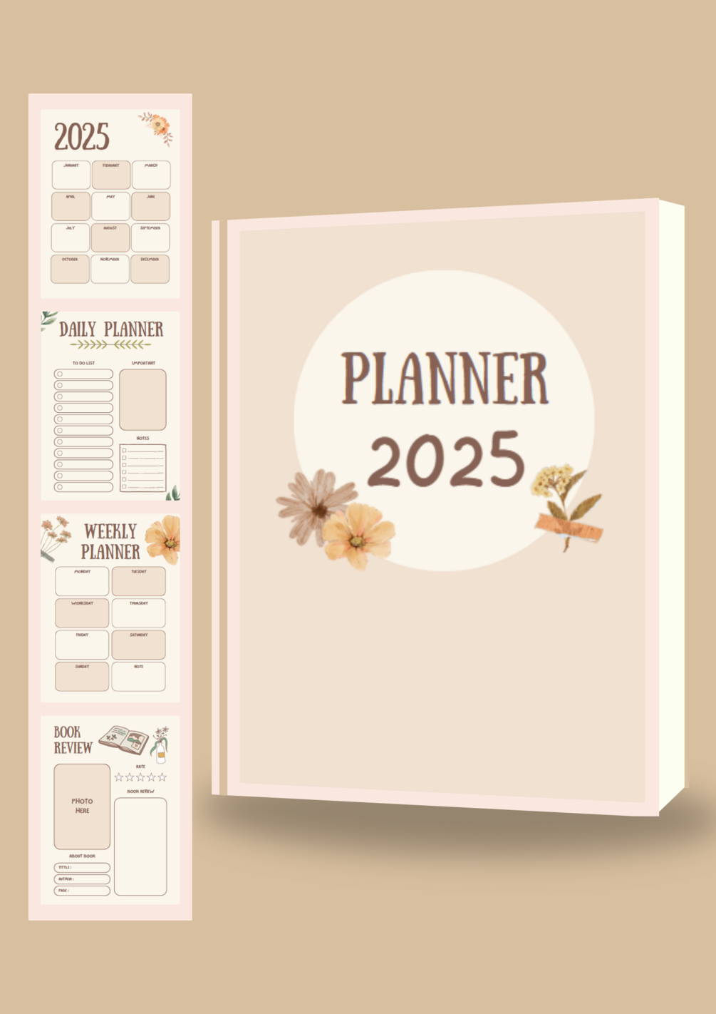 2025 Planner Pack- Vintage Flower Design