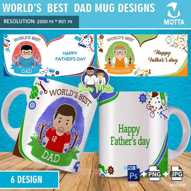 World's Best Mug Sublimation Designs | Appreciation Templates | Instant ...