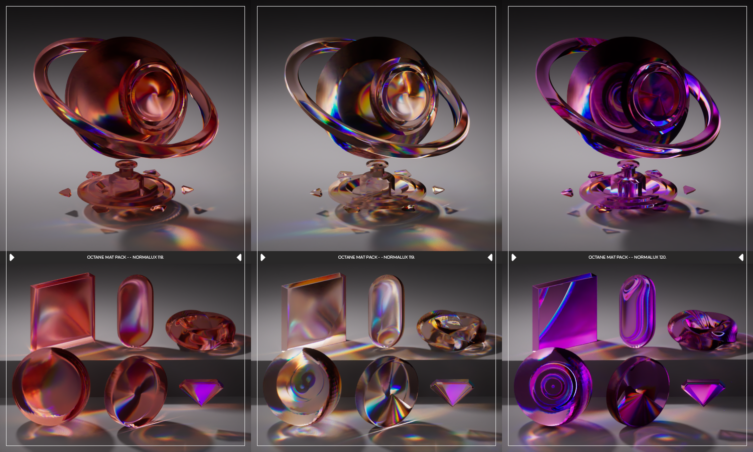 Octane Material Pack for Cinema4D - Normalux - 144 MAT