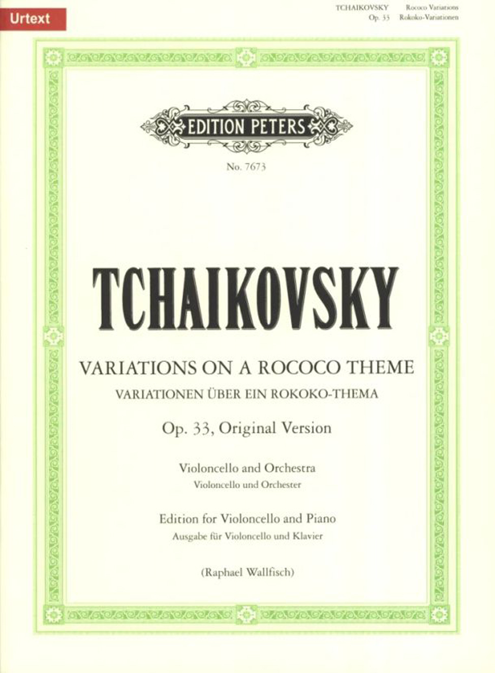 Tchaikovsky - Variations on a rococo theme op. 33 Violoncello e Piano