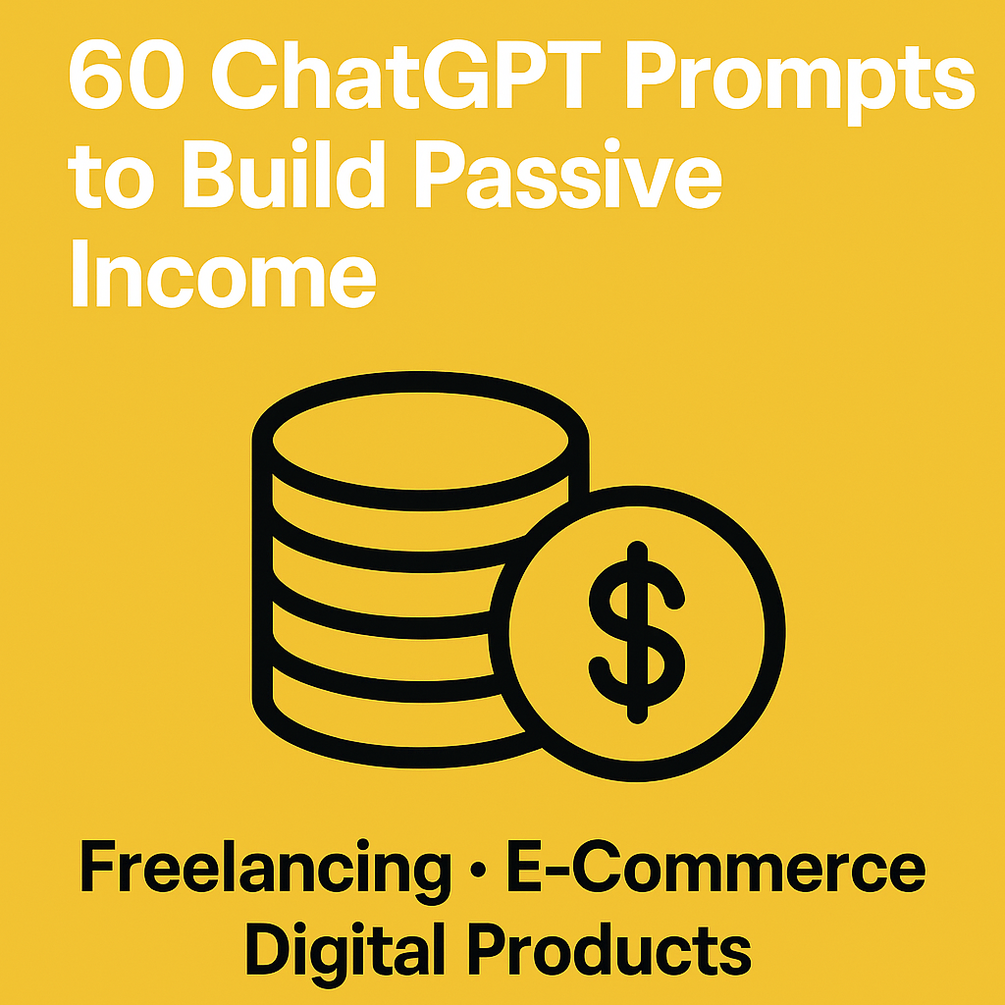 60 ChatGPT Prompts to Build Passive Income — Freelancers, Creators & Side Hustlers