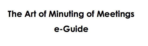 Minuting e-Guide