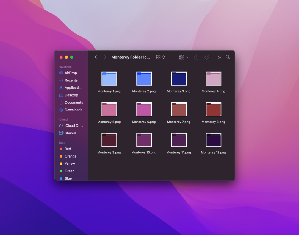 Desktop Folder Icons | Mac OS Monterey Purple