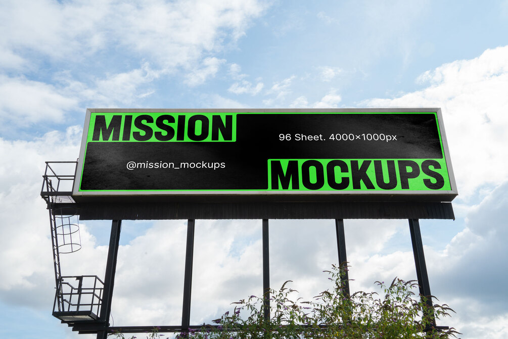 FREE MOCKUP - 96 Sheet Flyover Billboard